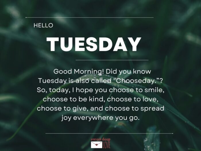 100+ Inspirational Good Morning Tuesday Quotes - Sweet Deep Love