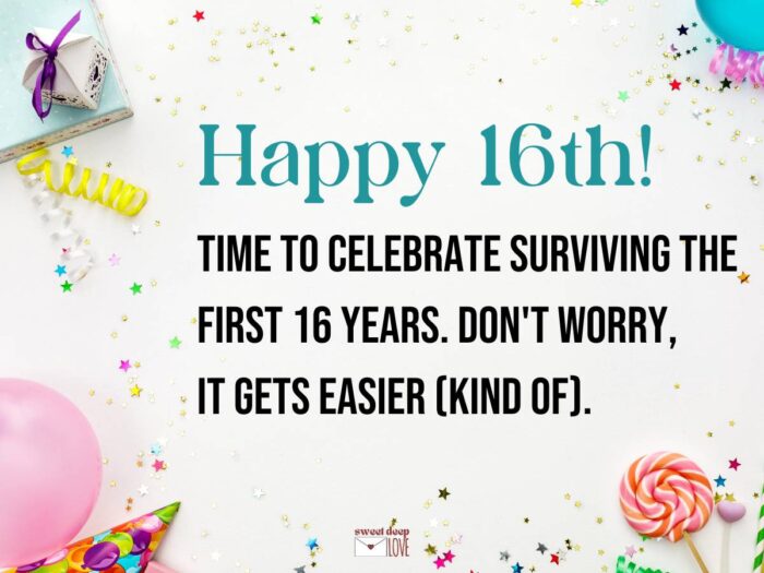 100+ Happy Sweet 16 Birthday Wishes- Officially A Teenager - Sweet Deep ...