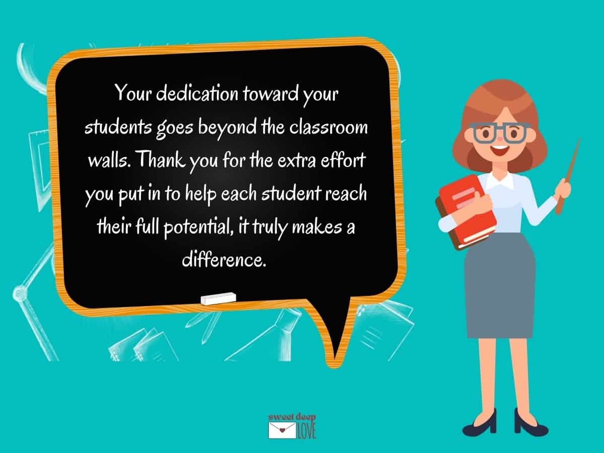 100+ Thank You Teacher Messages From Parents - Sweet Deep Love
