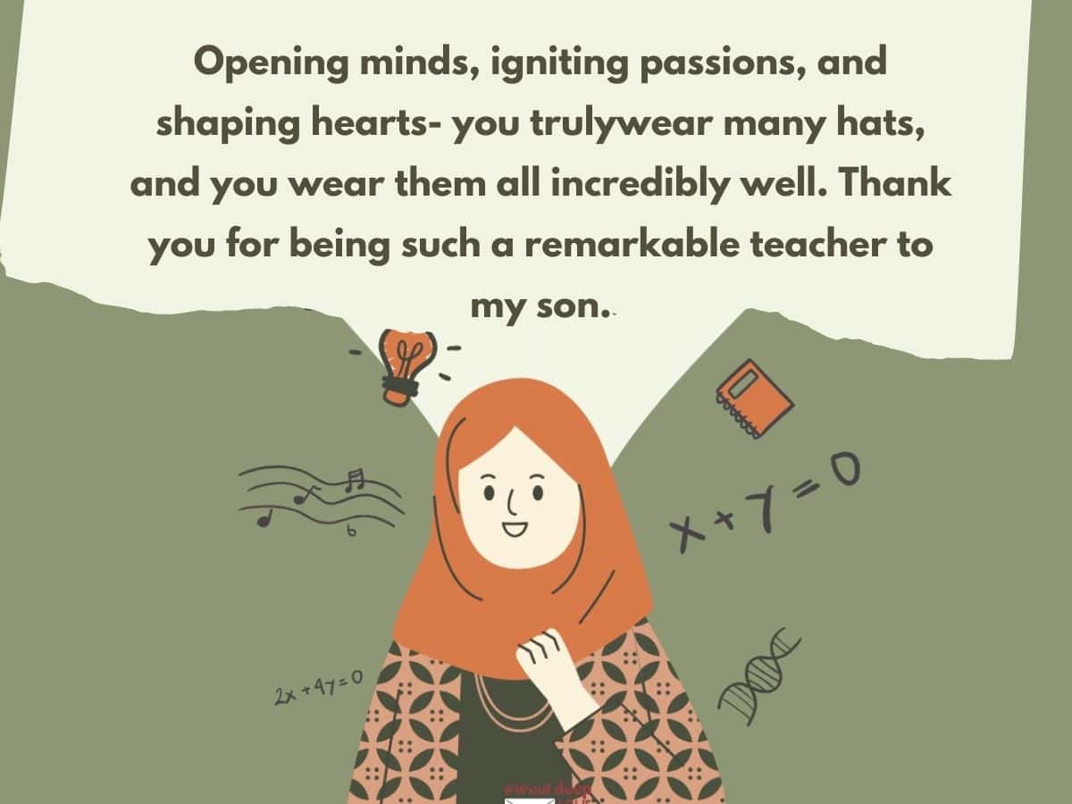 100+ Thank You Teacher Messages From Parents - Sweet Deep Love