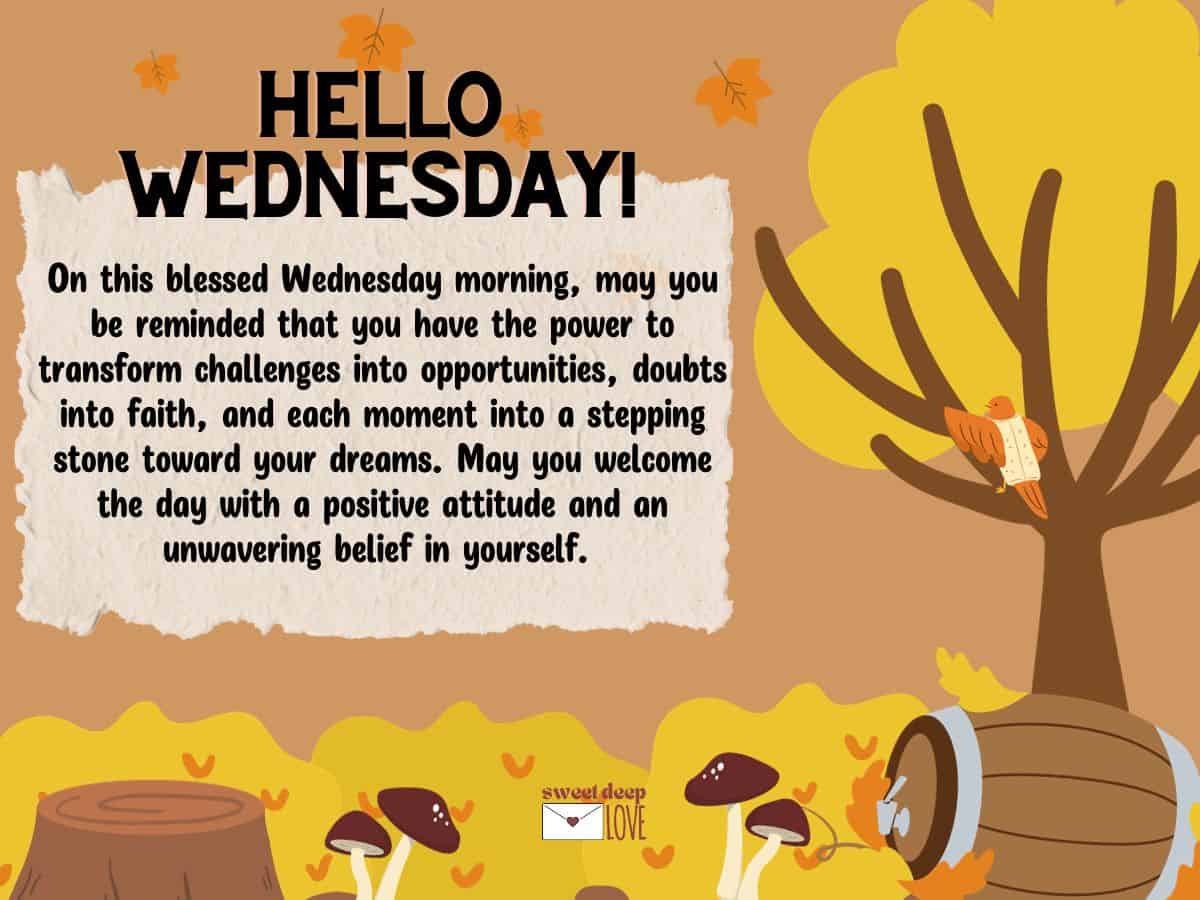 120 Positive Good Morning Wednesday Blessings- Conquer The Hump Day ...