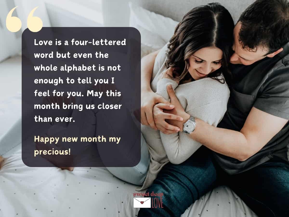 Happy New Month Message To My Love- 100 New Month Wishes - Sweet Deep Love