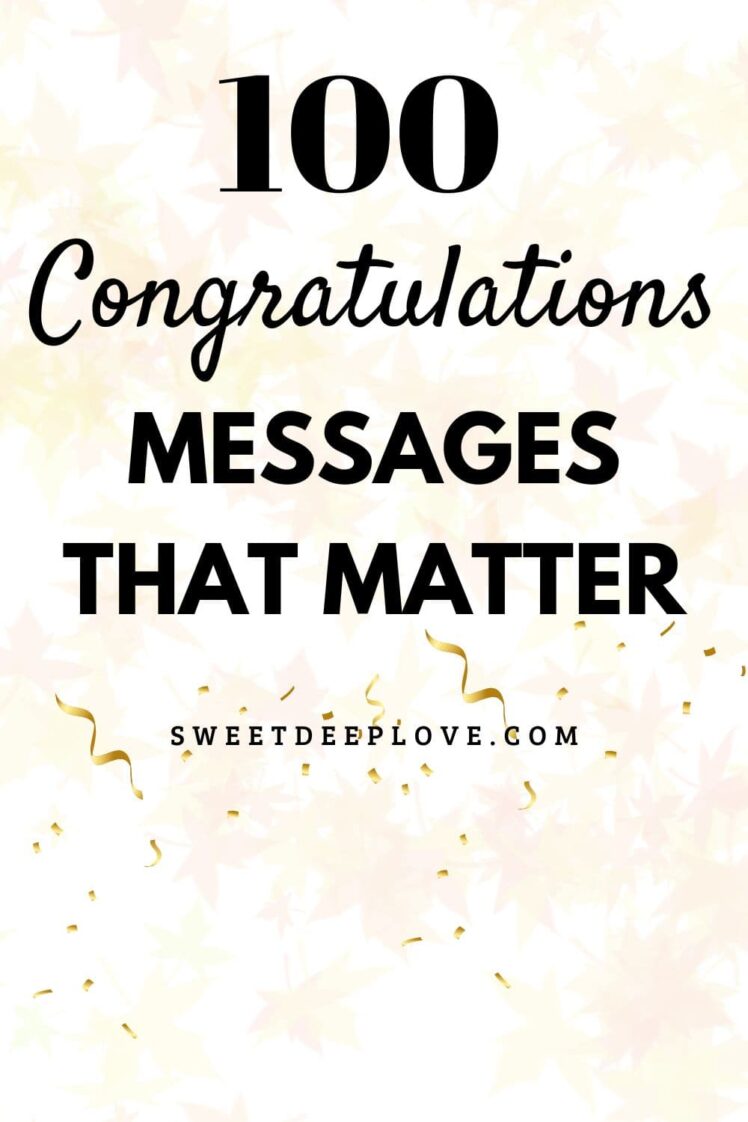 100 Congratulations Messages That Matter - Sweet Deep Love