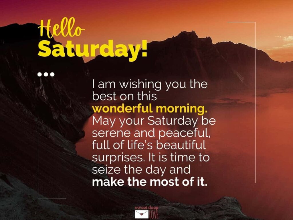 100+ Happy Saturday Blessings, Images, Wishes And Quotes - Sweet Deep Love
